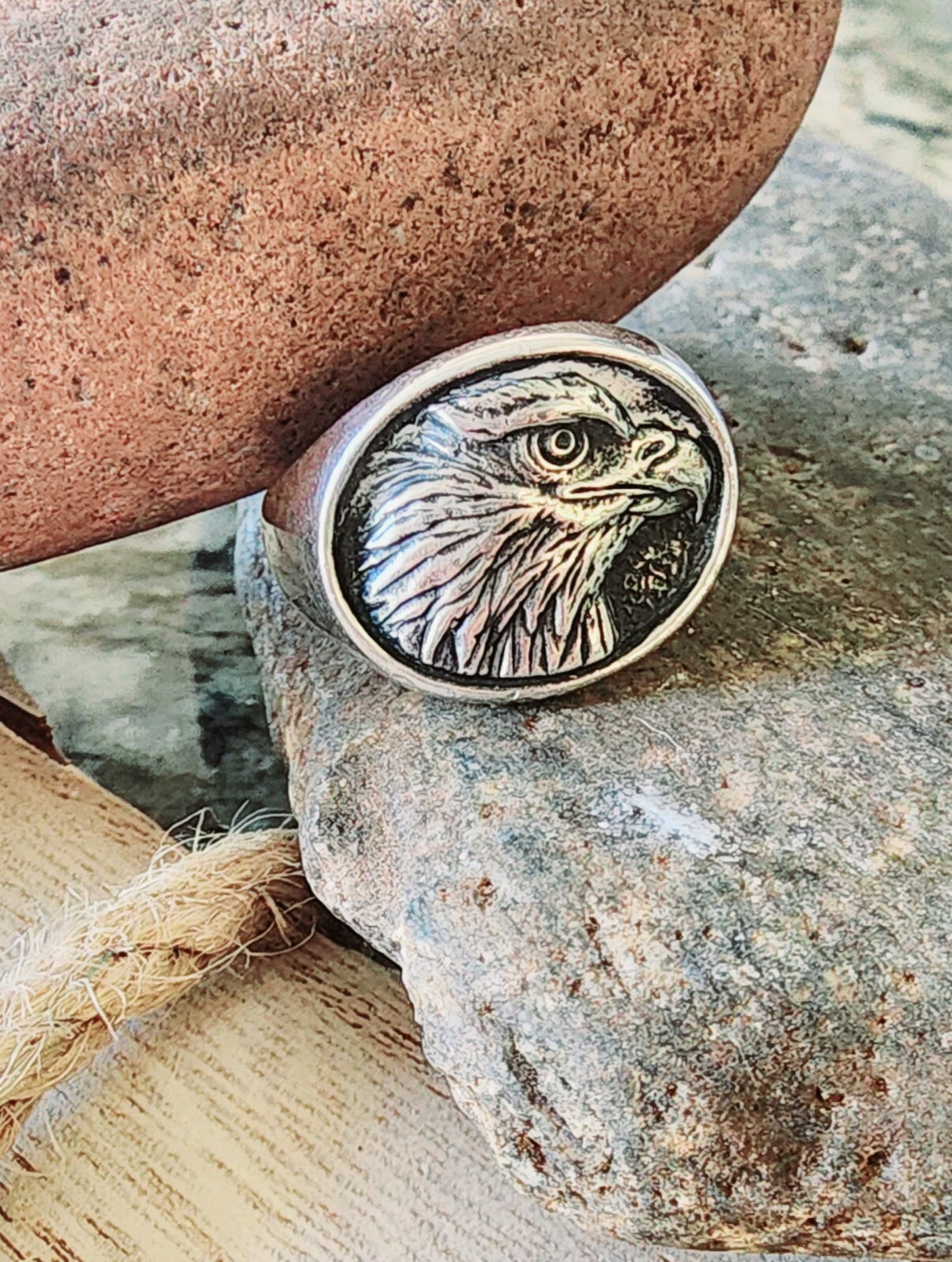 Retired James Avery Freedom Eagle Bird Symbolic Ring … - Gem
