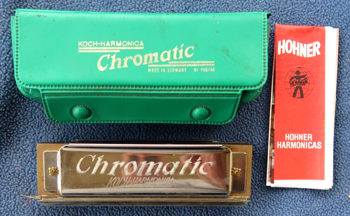Vintage KOCH CHROMATIC 10 Hole HARMONICA w/ Case 980/40 - Hohner, Key ...