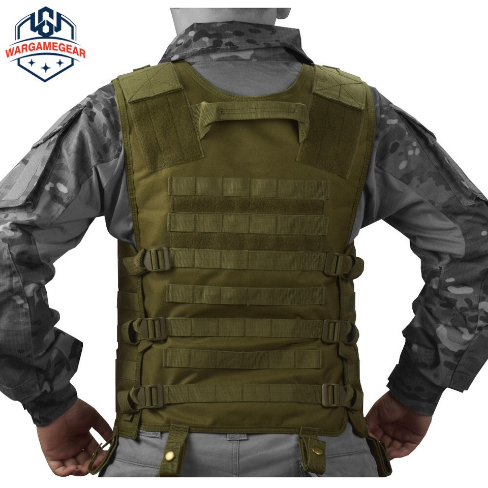 Tactical Vest Assault Military SWAT Airsoft Molle Combat Jacket Plate ...