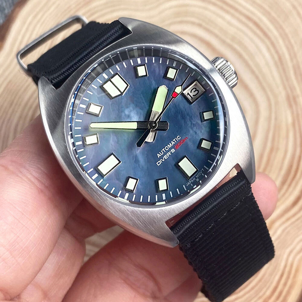 36mm Tandorio Black Shell Dial Sapphire Glass NH35 Automatic Military ...