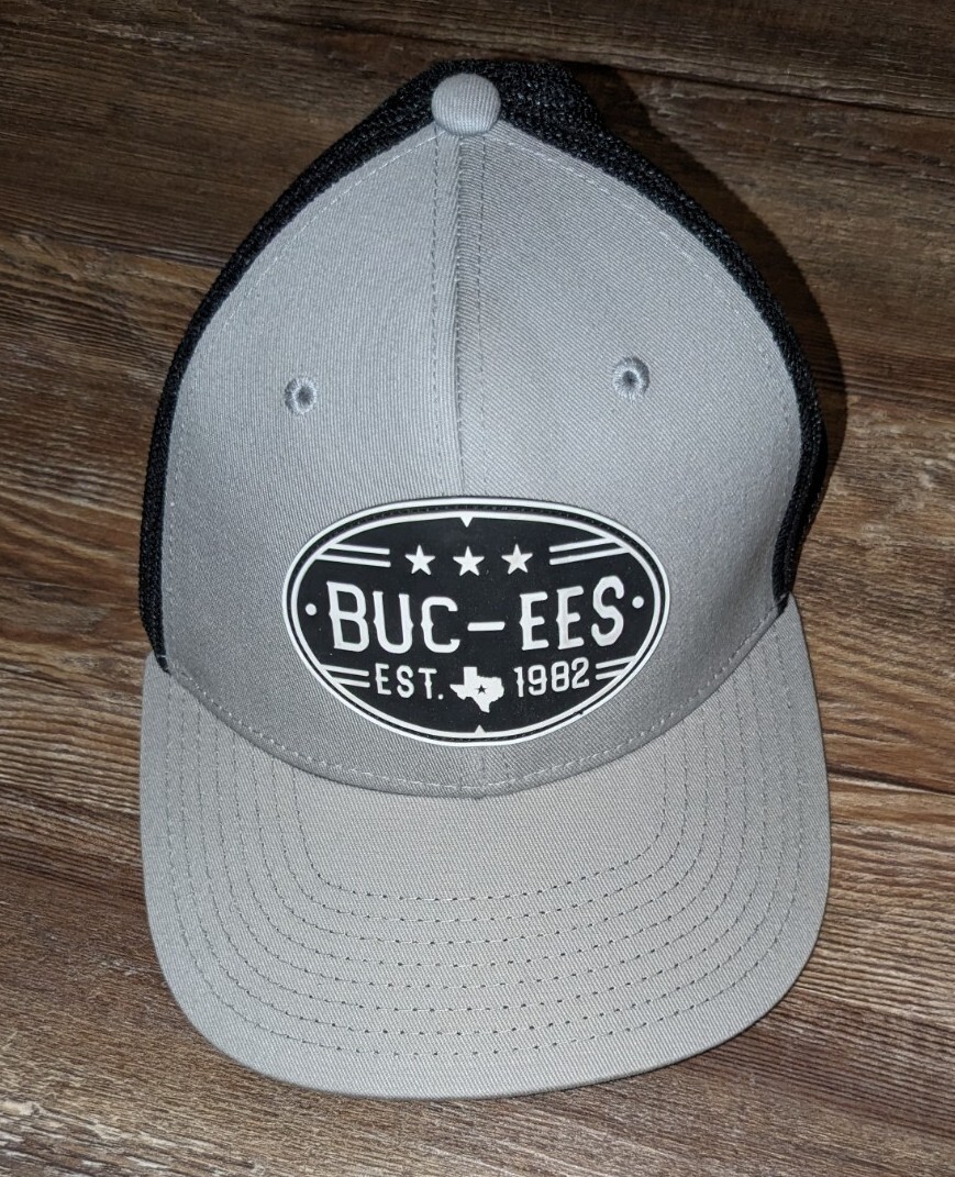 Buc-Ees ProFlex mens black grey ball cap hat - Gem