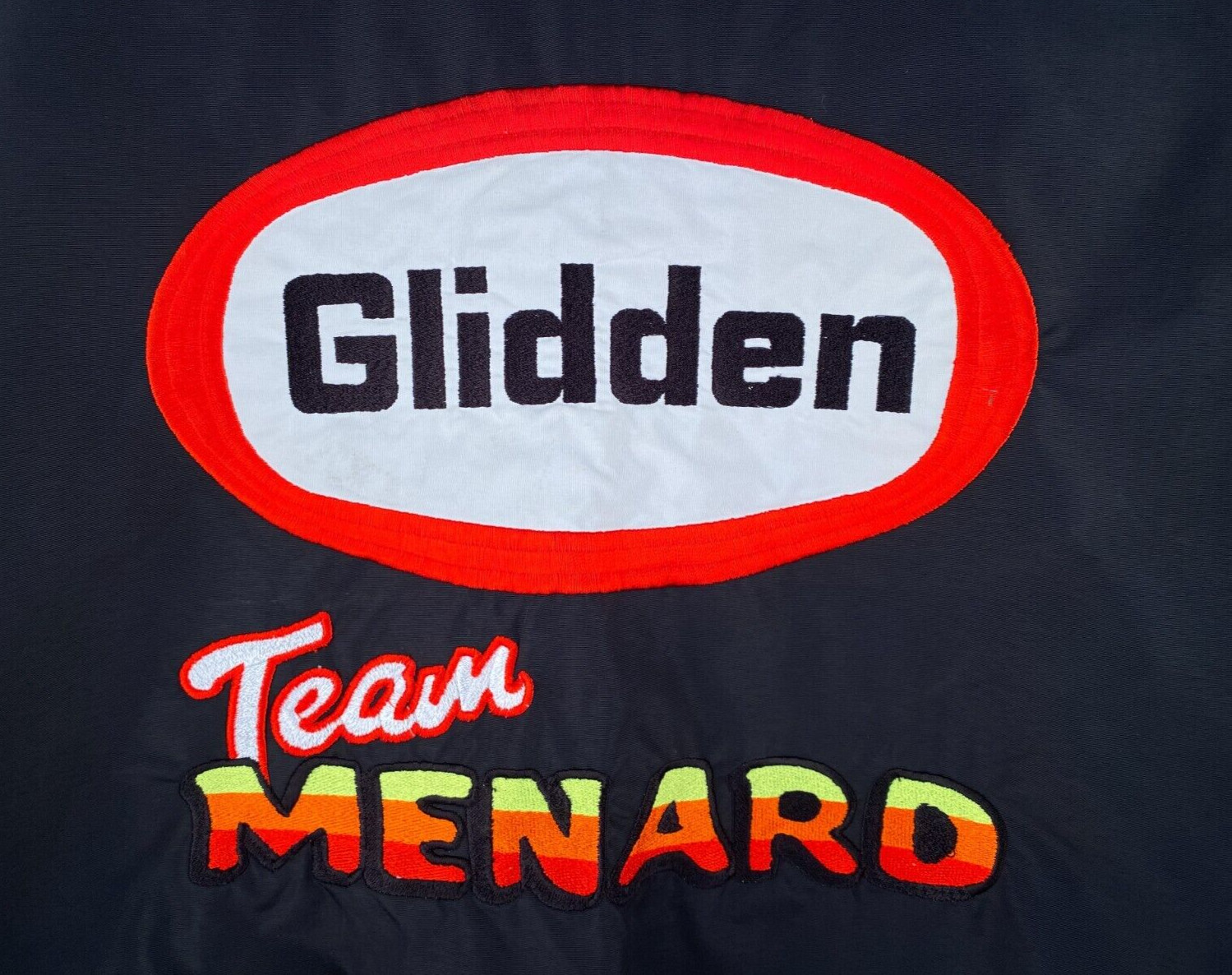 Vintage Glidden Racing Jacket Team Menard Full Zip Wi… - Gem