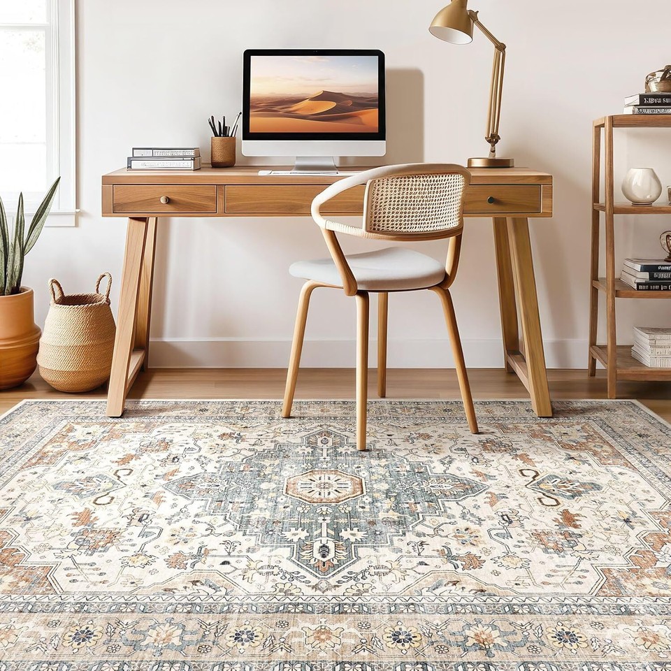 9x12 Area Rug Living Room Rugs: Large Soft Machine 9' x 12', Beige ...