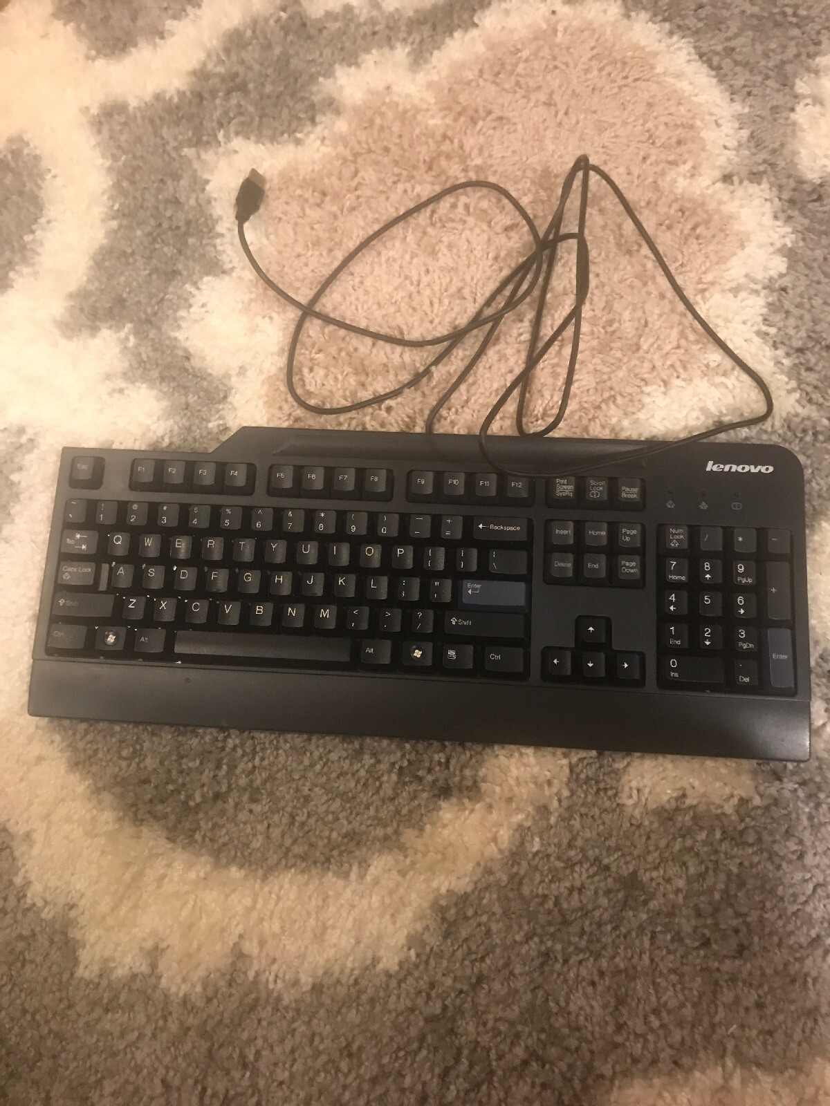 Genuine Lenovo 104-key KU-0225 USB Wired Keyboard | eBay