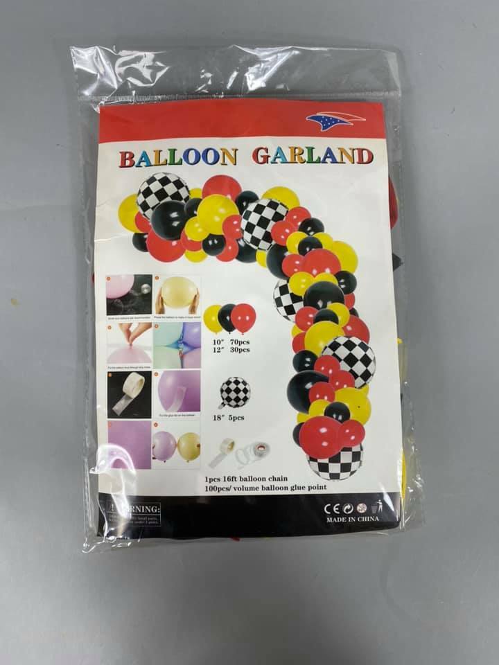 Race Car Arch Kit Balloon Garland for Birthday Baby Shower Party ...