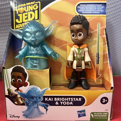 STAR WARS Young Jedi Adventures KAI BRIGHTSTAR HOLOGRAM YODA 2 Figure ...