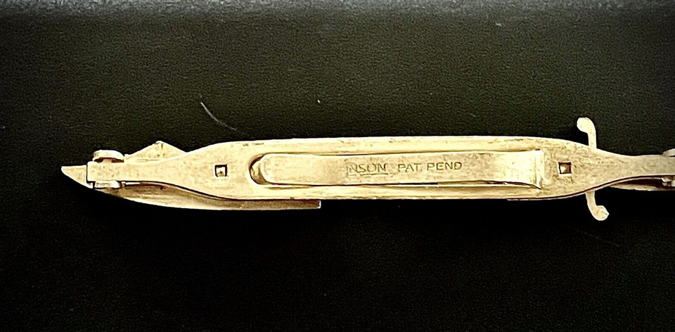 Freemason Tie Bar VTG Saber Sword Cravat Holder Masonic Scimitar ...