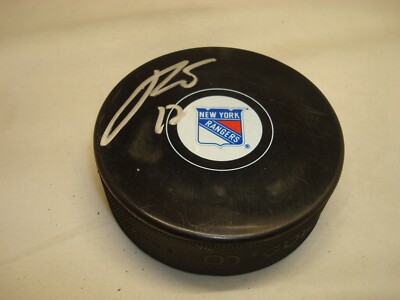 Jesper Fast Signed New York Rangers Hockey Puck Autographed 1A | eBay