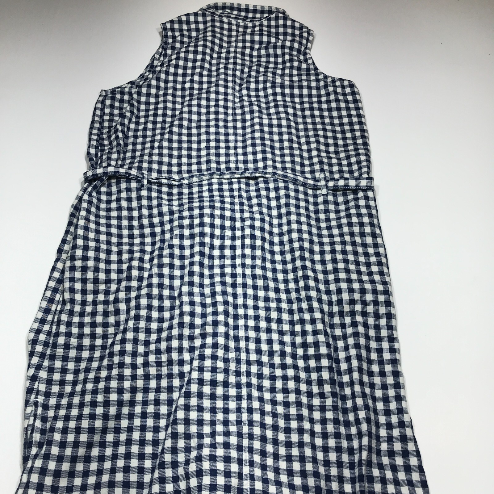 DNM Splash Shirt Dress Womens XL Blue Check Button Front Belted ...