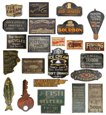 1/35 Scale Pre-Cut stickers WW1 / WW2 American / English Shop signs ...