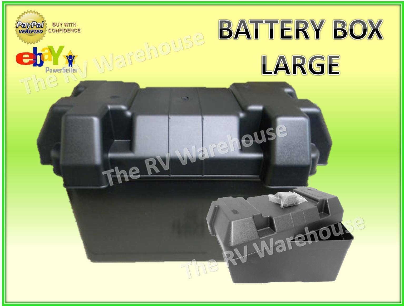 Battery Box Large Caravan Boat Yacht AGM LITHIUM GEL Deep Cycle N70 ...