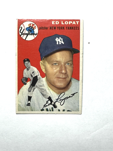 1954 Topps Basball #5 Ed Lopat (Set Break) VG-VGEX | eBay