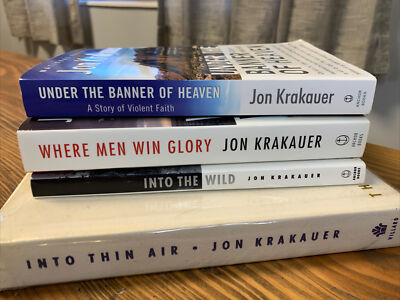 JON KRAKAUER Mixed Lot Of 4 HCDJ & TPB Books travel Adventure Nature ...