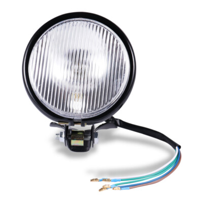 Universal Motorcycle Hi/Lo Beam Headlight 12V HeadLamp Chopper Cafe ...