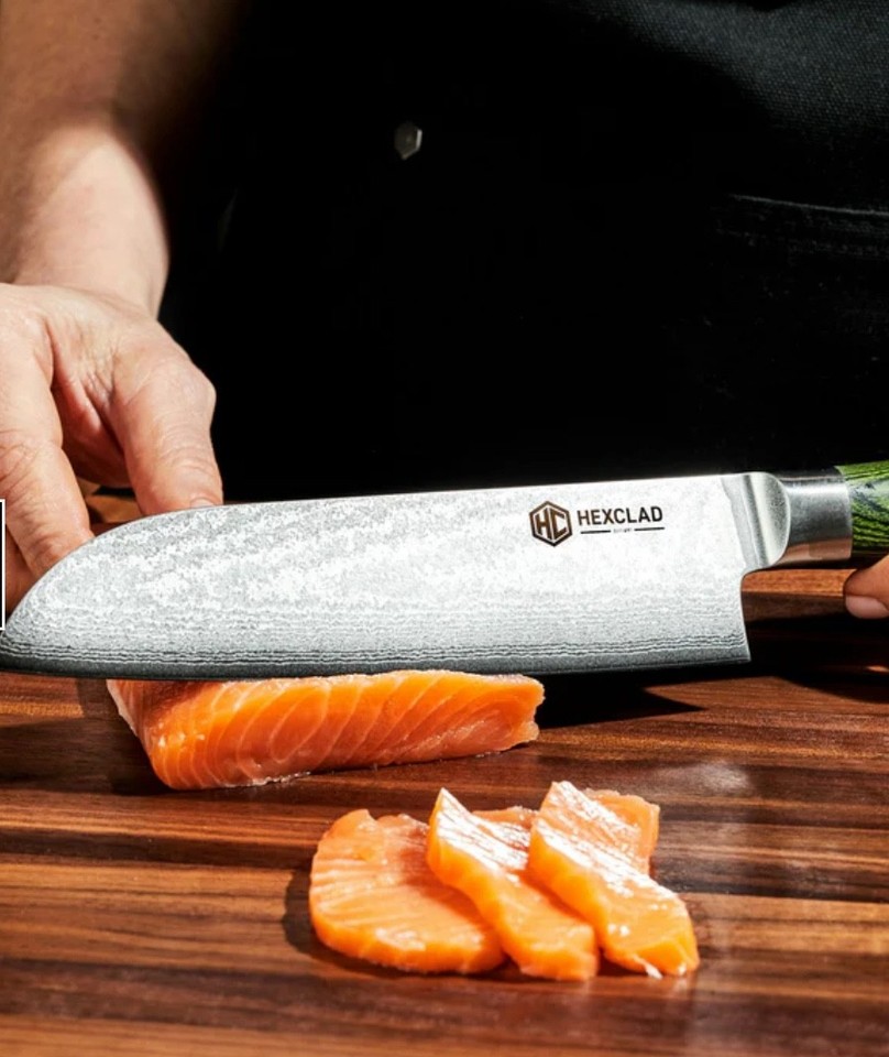 High Quality, Sharp Hex Clad Damascus Steel Knife Set-Open Box,6-pc set ...