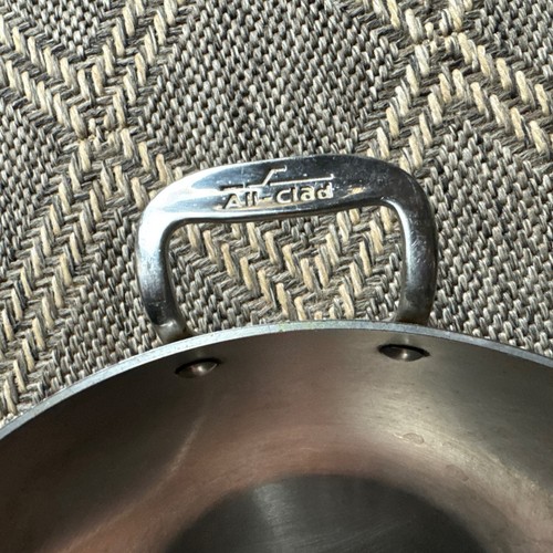 All Clad 12" Wok Stir Fry Pan Stainless Steel Two Handles Flat Bottom ...