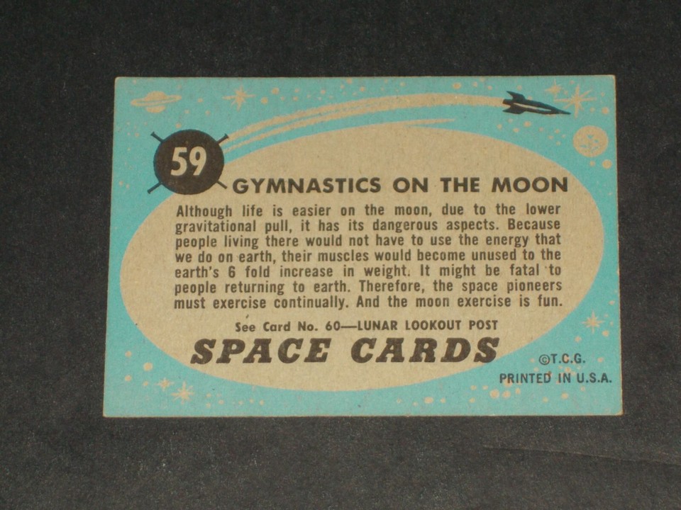 1959 SPACE CARDS, Topps (R714-20), Card #59, EXTREMELY NICE CARD !!! | eBay