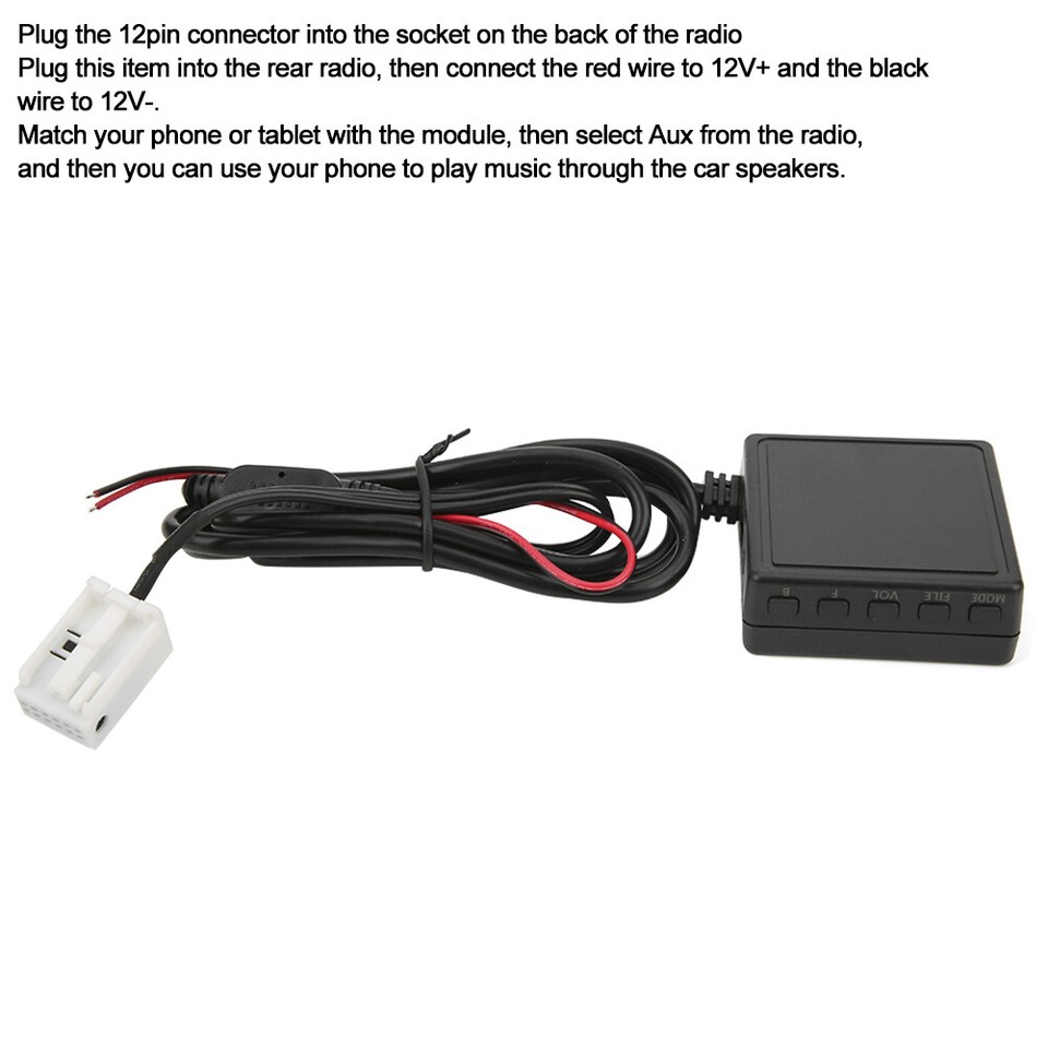 12Pin AUX Module Wireless Handsfree Microphone For C2 C4 307 3 | eBay