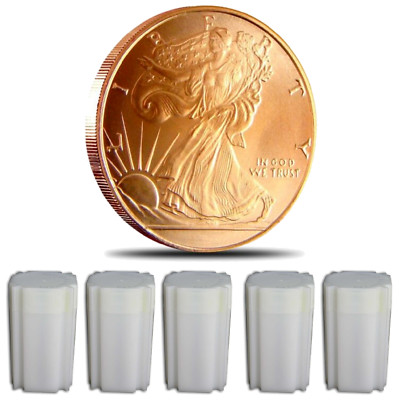 LOT OF 100 X 1 OZ. WALKING LIBERTY - 1 OZ FINE COPPER ROUND - BULLION ...