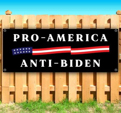 PRO-AMERICA ANTI-BIDEN Advertising Vinyl Banner Flag Sign TRUMP | eBay