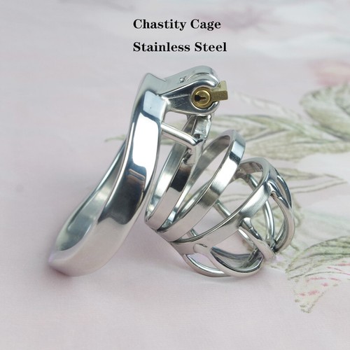 Chastity Cage Stainless Steel Lock Male Restraint Cage for Man Bondage ...