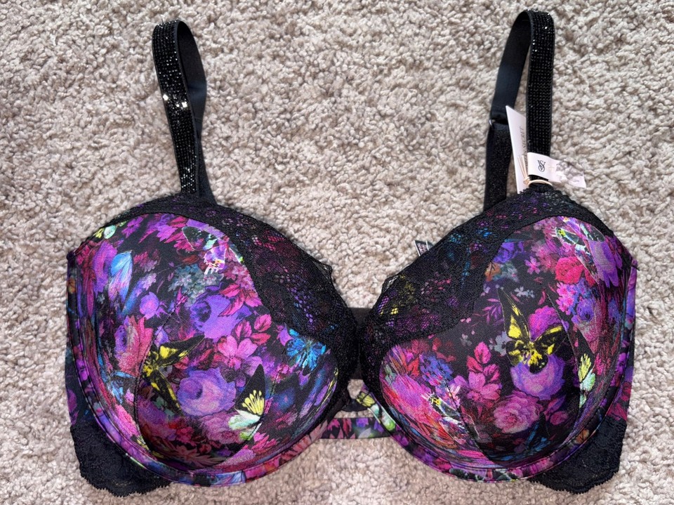 NEW VICTORIA'S SECRET VERY SEXY BLING SHINE STRAPS PUSH-UP BRA ...
