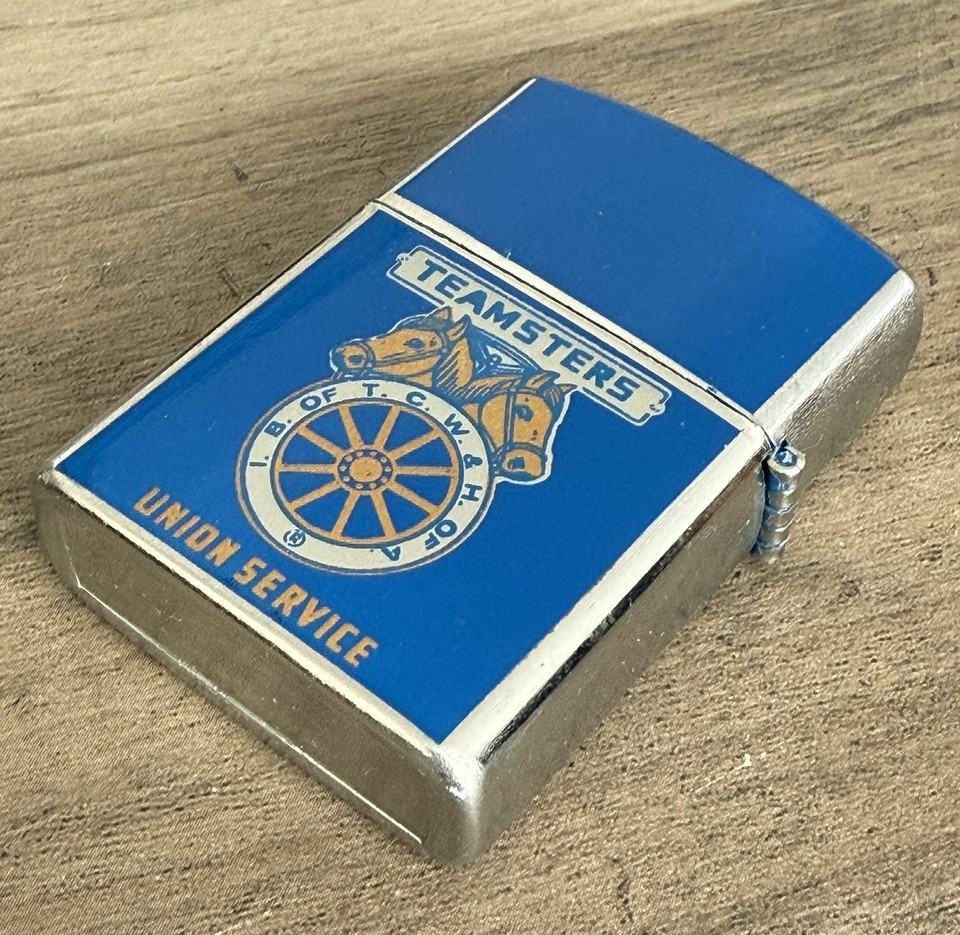 Teamsters Union Service Silver Colored Metal Lighter In Original Box | eBay