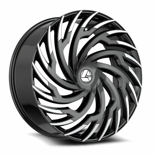 Azara Wheel AZA-536 28x9.5 Blank 15mm Gloss Black & Machined AZA ...