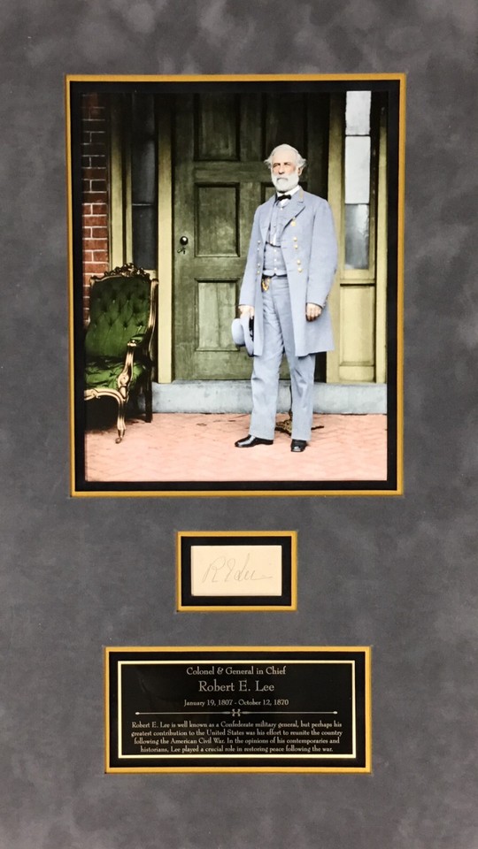 General Robert E Lee Signed Cut Signature Custom Framed JSA LOA | eBay