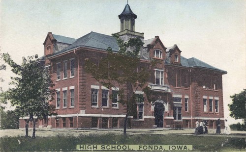 High School Building Fonda Iowa IA c1910 Postcard | eBay
