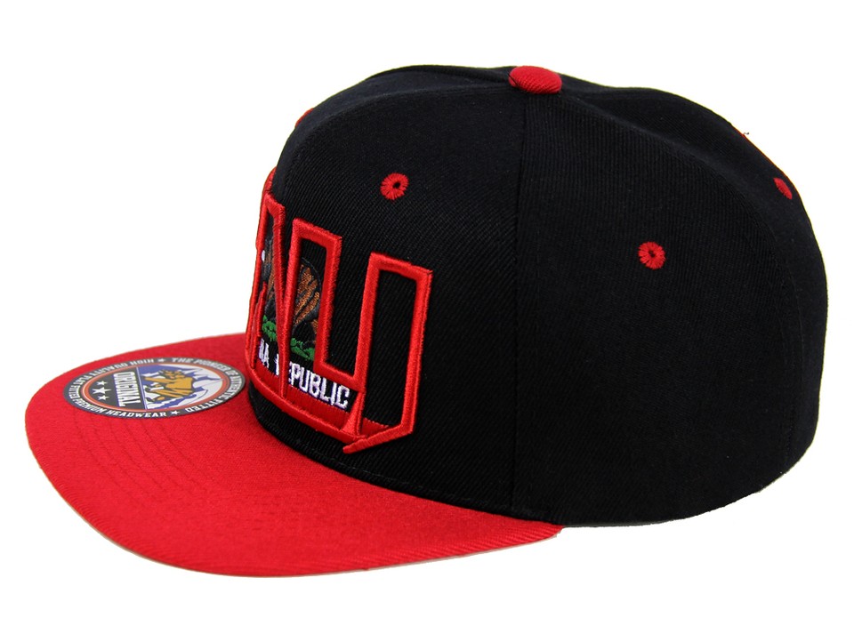 California Republic Hat Cap CALI Classic Bear Snapback Flat Bill ...