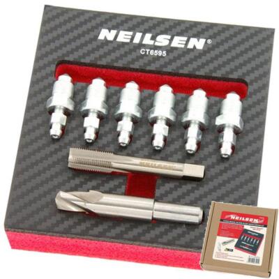 Neilsen 8pc Brake Caliper Bleed Nipple Thread Repair Inserts Kit Set ...
