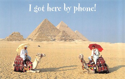 Delta Air Lines SKY MILES I Got Here by Phone GAZA EGYPT Postcard 6496c ...