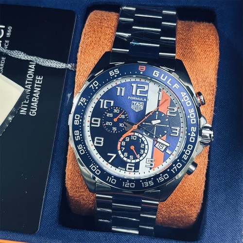 Tag Heuer Formula 1 X Gulf Special Edition 43mm Men's Watch CAZ101AT ...