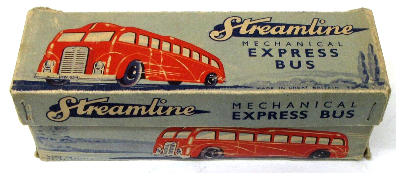 diecast Mettoy #820 windup STREAMLINE EXPRESS BUS with BOX England ...