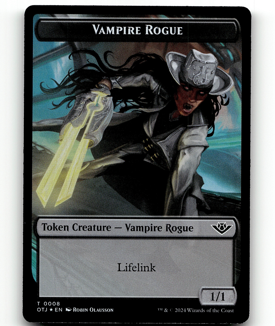 FOIL - MTG Treasure Vampire Rogue Token - Outlaws of Thunder Junction ...