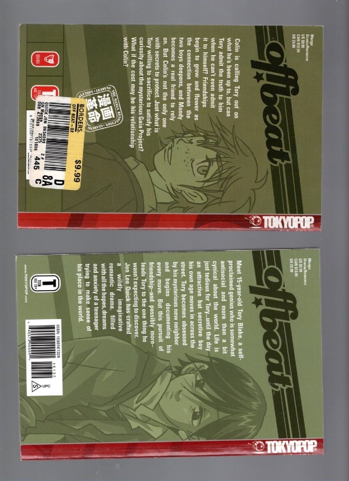 Off Beat 1 & 2 Manga books by Jen Lee Quick Tokyo Pop | eBay