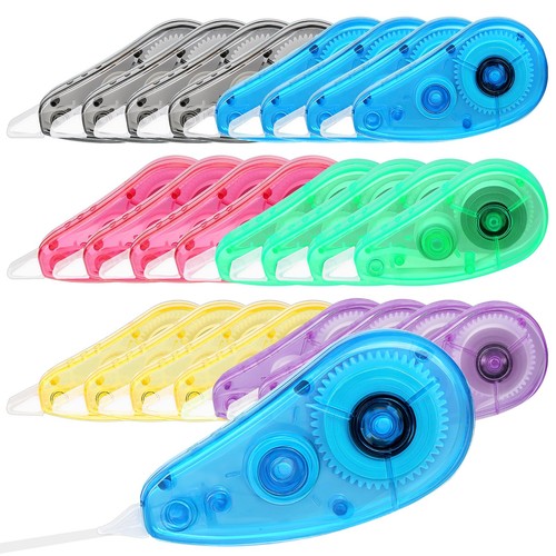 24 Pack Correction Tape - Colorful 19.69 Ft Each Correction Tape Roller ...