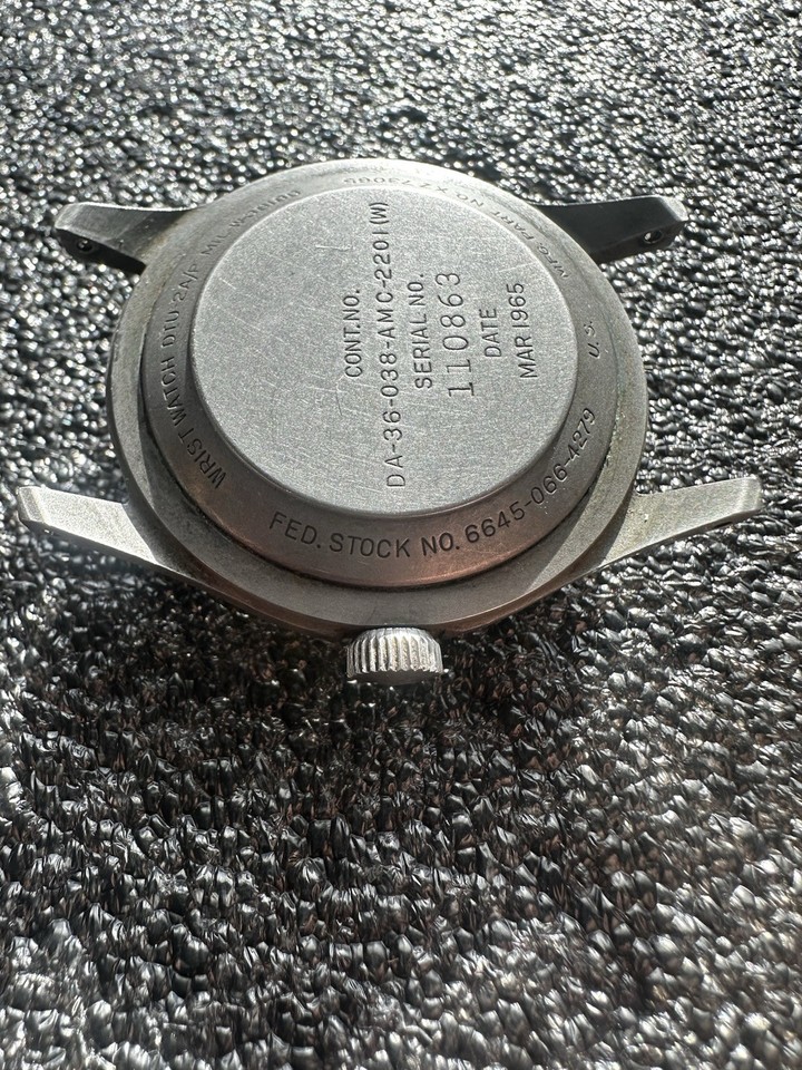 VINTAGE BENRUS MILITARY FIELD WATCH DTU-2 A/P MIL-W-3818B VIETNAM WAR ...