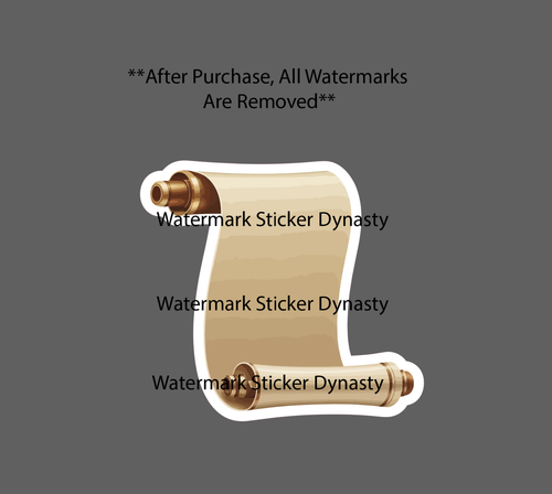 Scroll Sticker Waterproof Decal Paper Writing Literature Retro Vintage ...