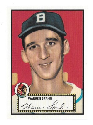 2019 Topps Series 2 WARREN SPAHN Iconic Card Reprints - BOSTON BRAVES ...