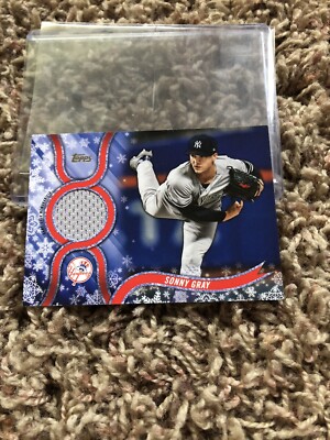2018 Topps Baseball Walmart Holiday Sonny Gray Yankee Game Used Jersey ...
