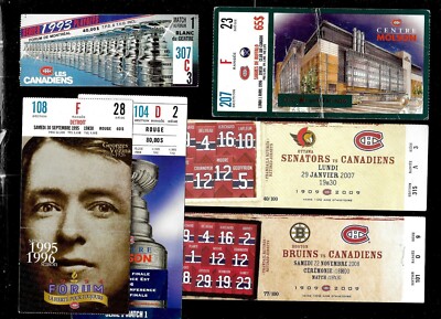 1976 TO 2010-11 MONTREAL CANADIENS TICKET STUB CENTENNIAL NHL HOCKEY ...