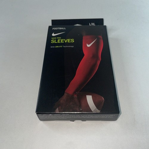 NIKE Pro Dri Fit 3.0 Red Compression Football Arm Sleeves Men L/XL NWT ...