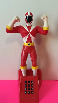 2000 Planet Toy Inc Power Rangers Red Quantum Ranger Time Force Talking ...