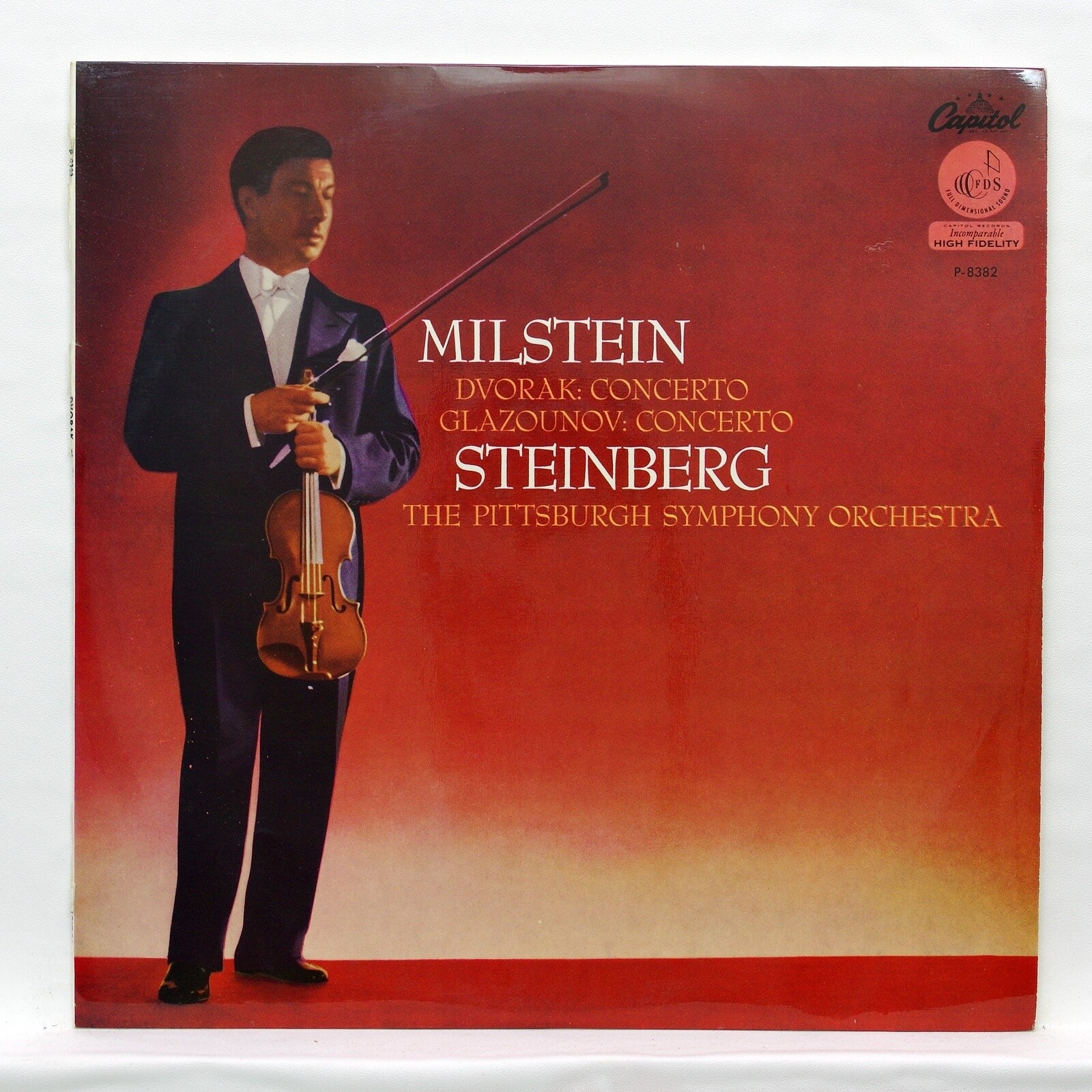 NATHAN MILSTEIN – DVORAK & GLAZUNOV violin ctos CAPITOL P8382 green ...