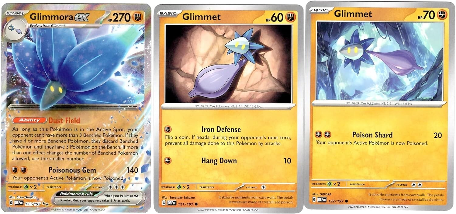 Glimmora ex 123/197 Double Rare - Obsidian Flames - Pokemon Evolution 3 ...