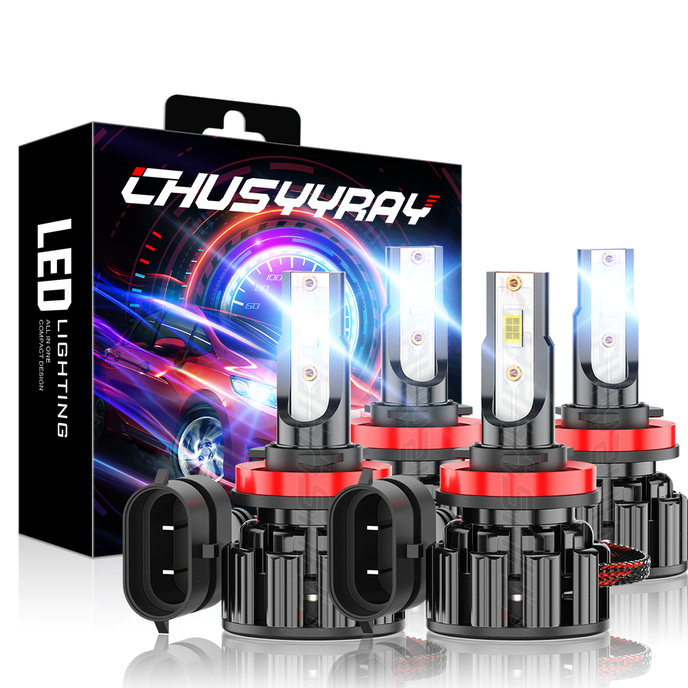 H9 H11 LED Headlights Kit Combo Bulbs 6000K For Ford Transit Connect ...