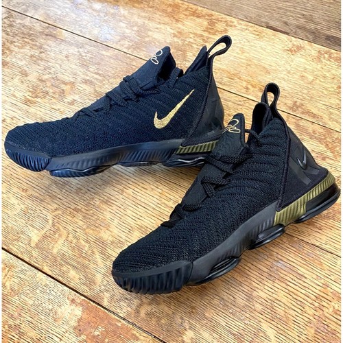 Nike size 5Y 5 youth black/gold signature LeBron 16 GS 'I'm King ...