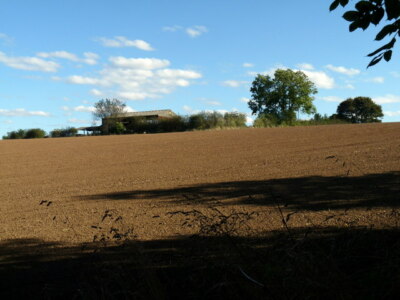 Photo 6x4 Woodend Farm Grindon Looking across a freshly drilled field ...